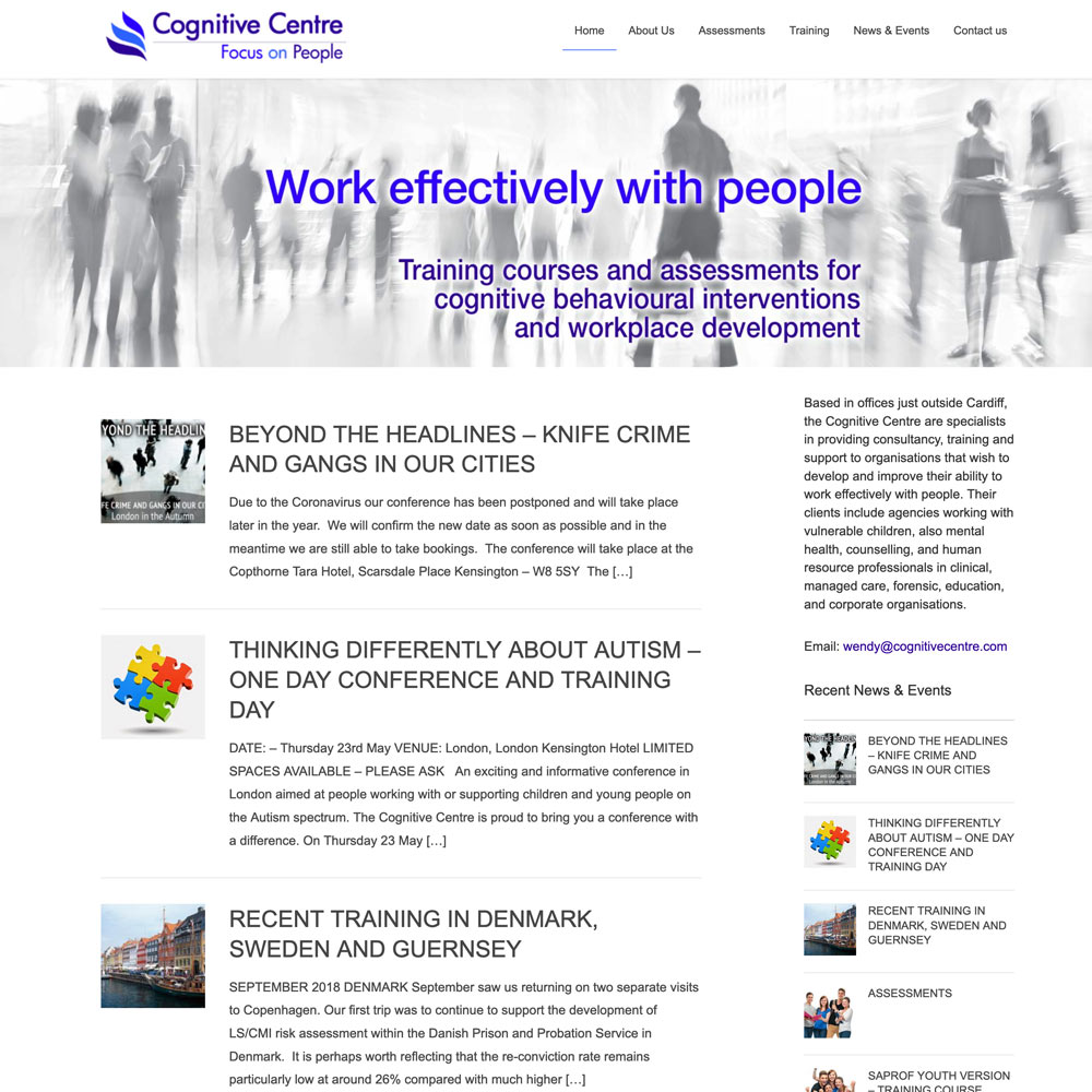 The Cognitive Centre - GDGraphics website design and development, print ...