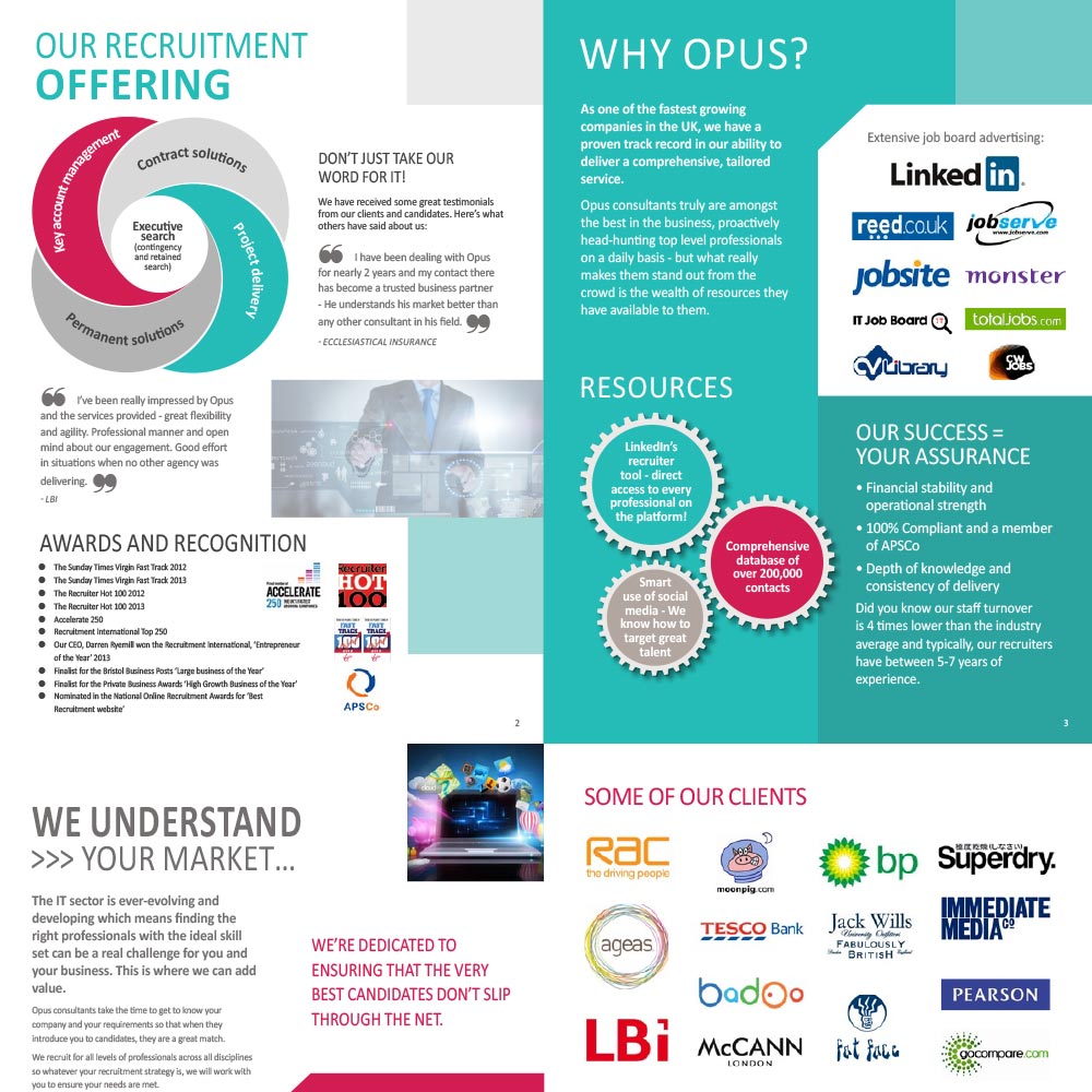 Opus Recruitment Brochure - GDGraphics website design and development ...